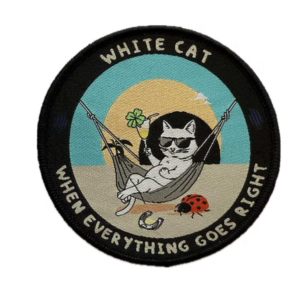 Ecusson / Patch White Cat – Belgian Blue Line